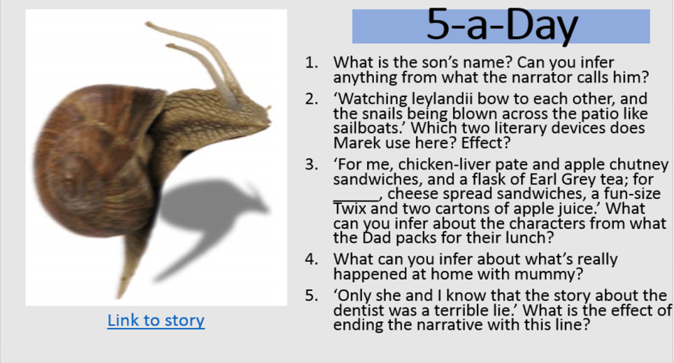 On our Weekly Reading Challenge for KS4 – The Learning Profession