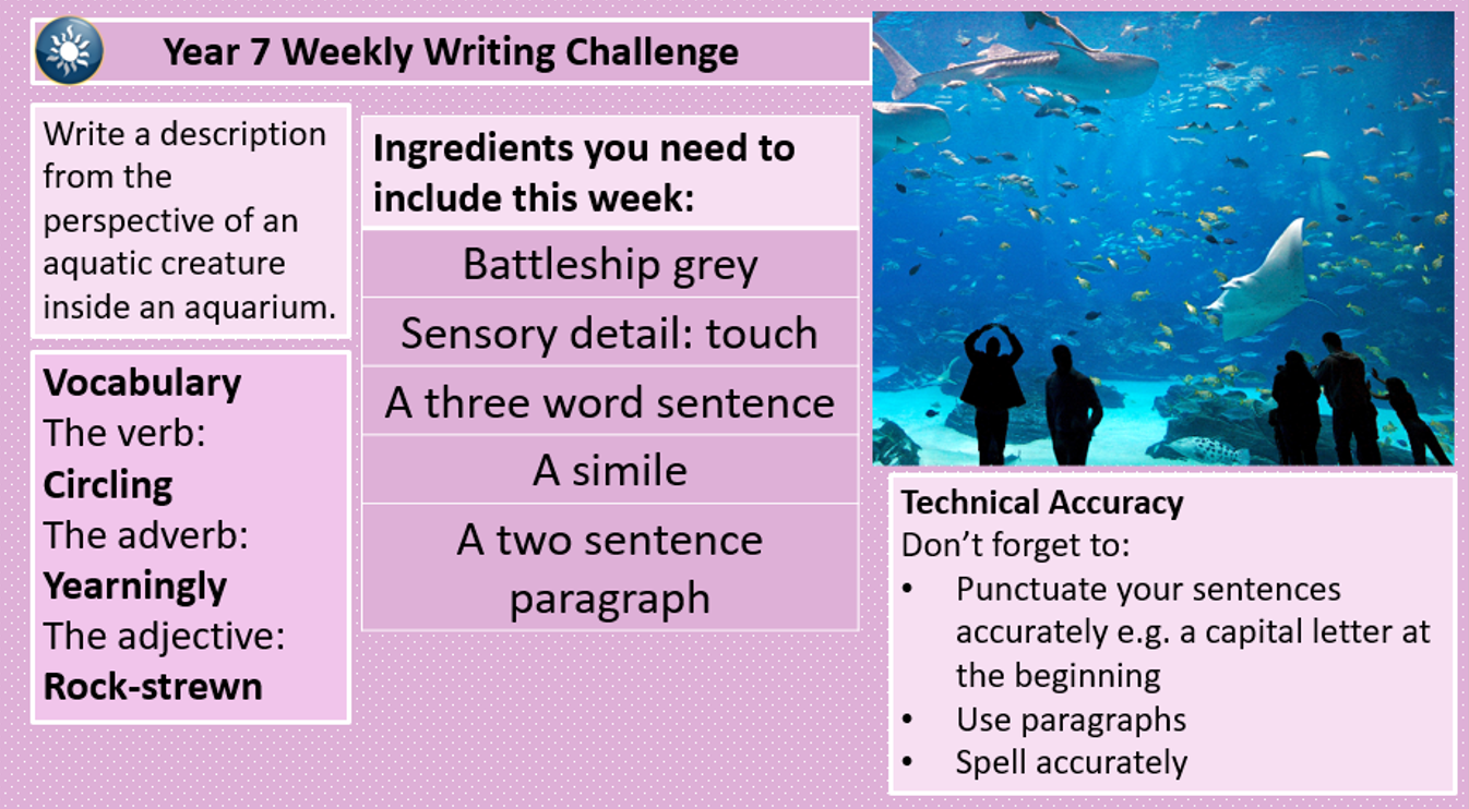 On our Weekly Writing Challenges 2017-18 – The Learning Profession