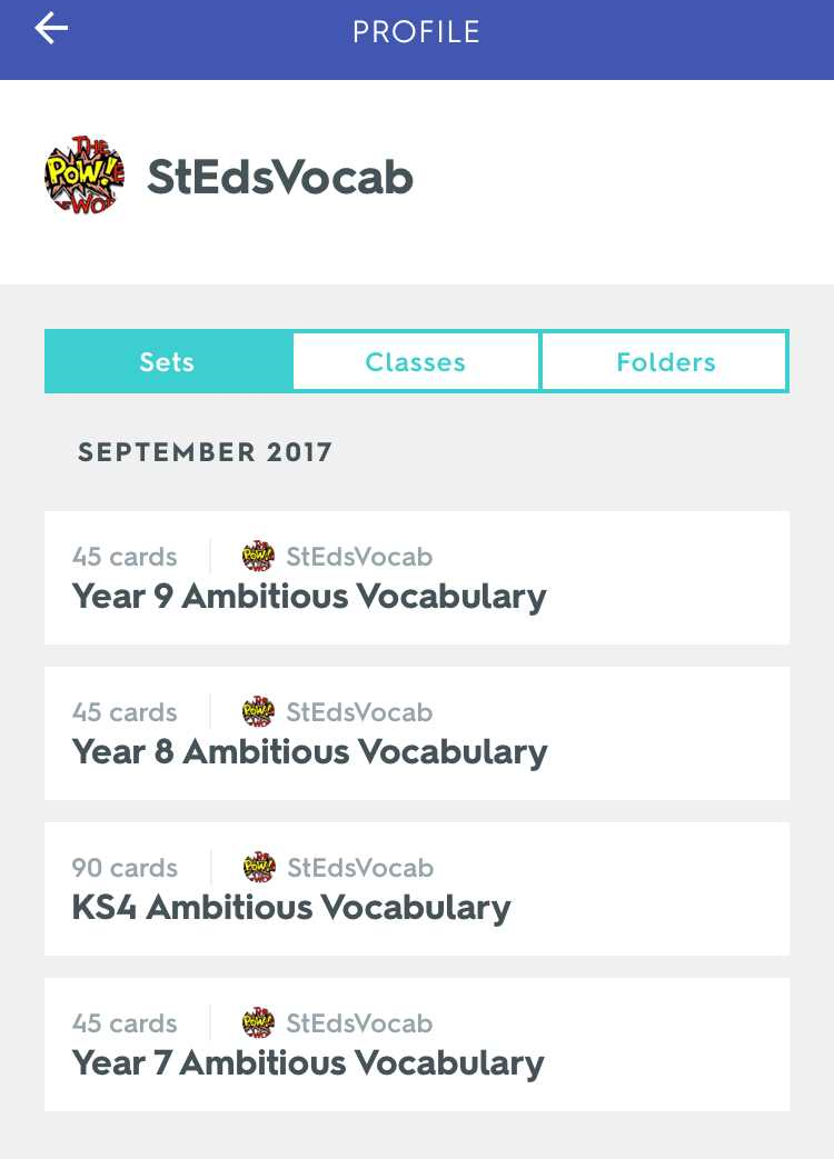 On using Quizlet to learn ambitious vocabulary – The Learning Profession