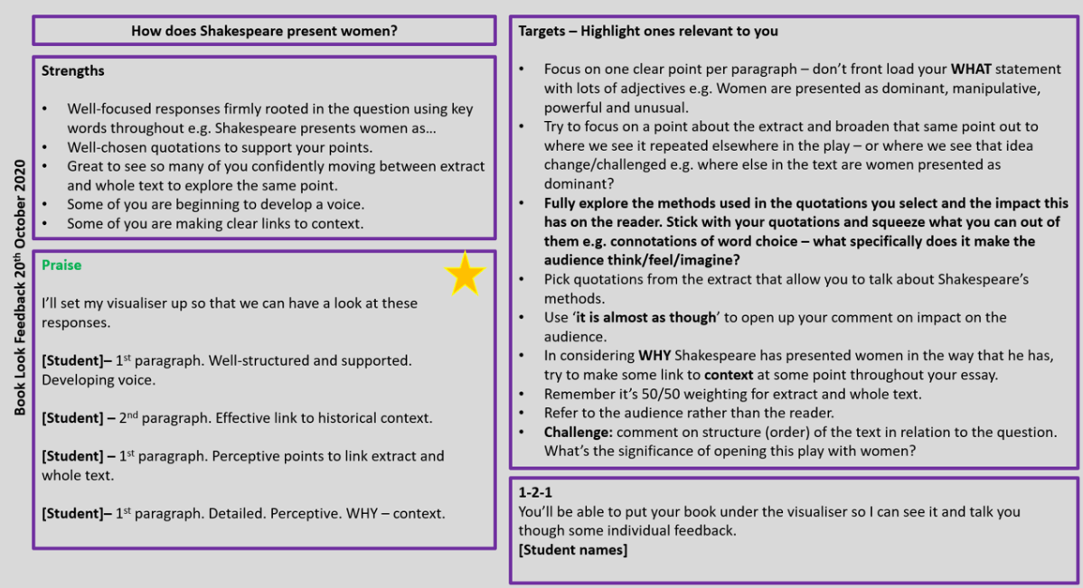 On Whole Class Feedback – The Learning Profession